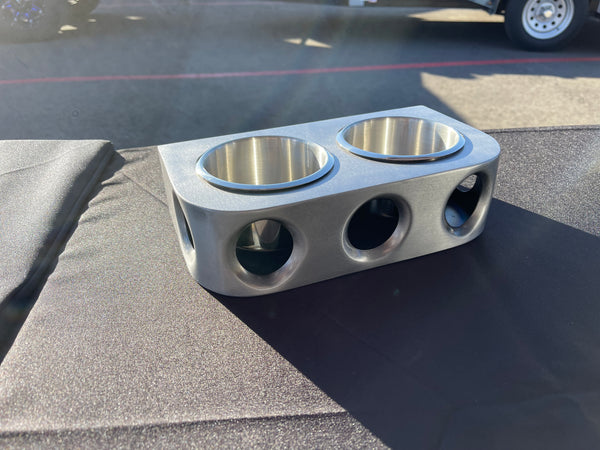 Cup holder dimpled design – A2 Metal Fab