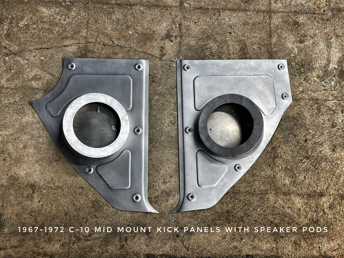 1967-1972 C-10 beaded kick panels design #1 ( mid mounted) – A2 Metal Fab