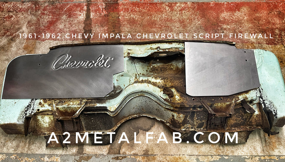 1961-1962 Chevy Impala / Belair firewall panels w logo – A2 Metal Fab