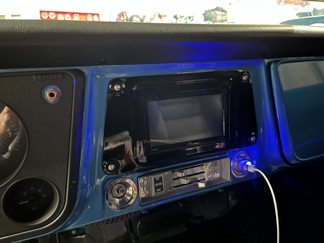 1967-1972 C-10 bolt in Double DIN radio panel – A2 Metal Fab